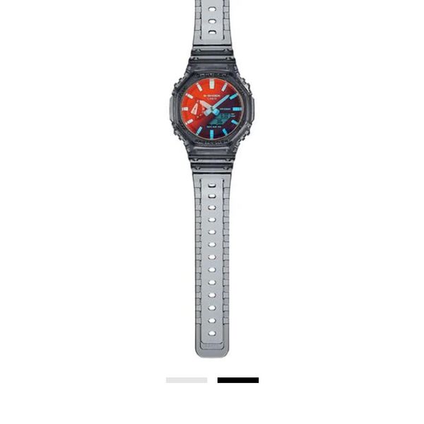 Casio G-Shock GA-2100TL-7AER Beach Time Lapse Blue/Red Dial ...