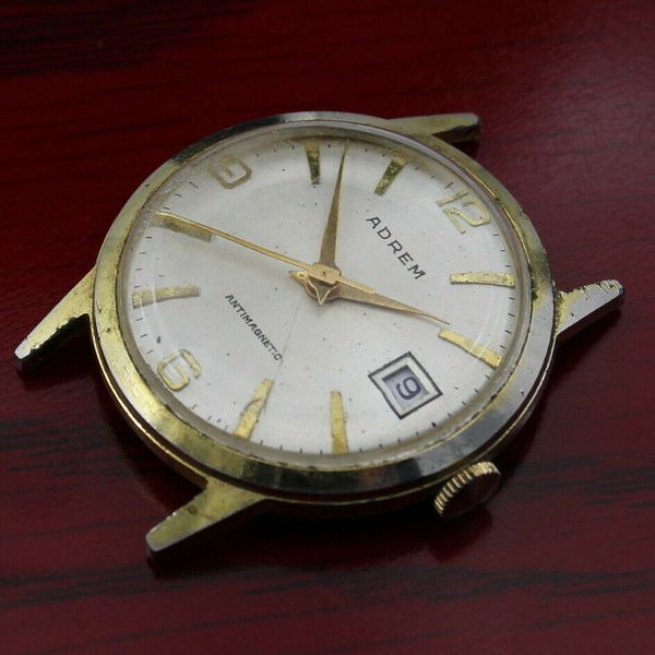 Adrem mens watch EB8800 movt art deco dagger hands parts spares repair ...