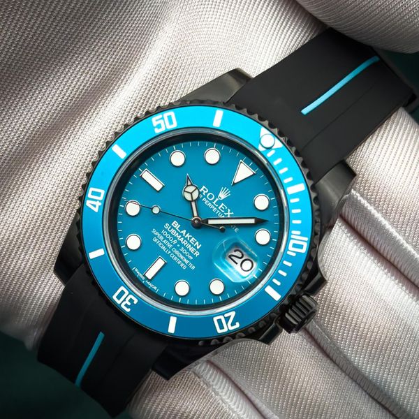 [WTS]: Blaken Rolex Submariner Date Blue - Full Set | WatchCharts ...