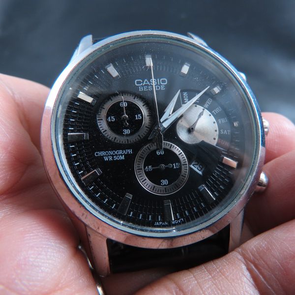 BEM-501 Casio Beside Chronograph Daydate Quartz Men Watch | WatchCharts ...