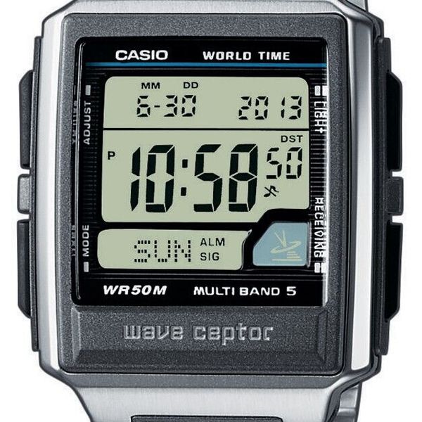 Casio Wave Ceptor Digital Silver Men's WV-59RD-1AEF Radio Clock ...