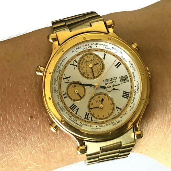 Seiko World Timer Chronograph 5T52 - 7A19 "Age of Discovery" Mens Watch ...