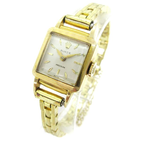 ROLEX Square Face Precision Wristwatch Watch Gold 767954 18K M15241 ...