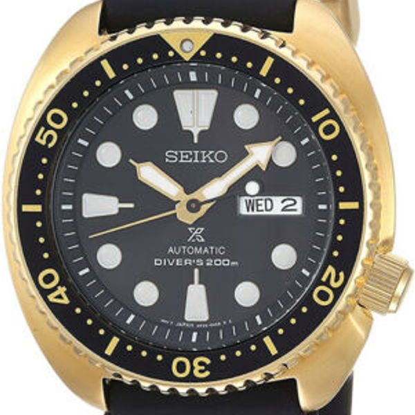 Seiko Men's Prospex Automatic 200m Stainless Steel/Black Silicone Watch ...