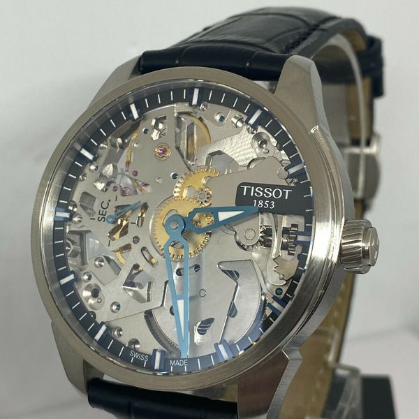 Tissot T-Complication Squelette Mechanical T070.405.16.411.00 Leather ...