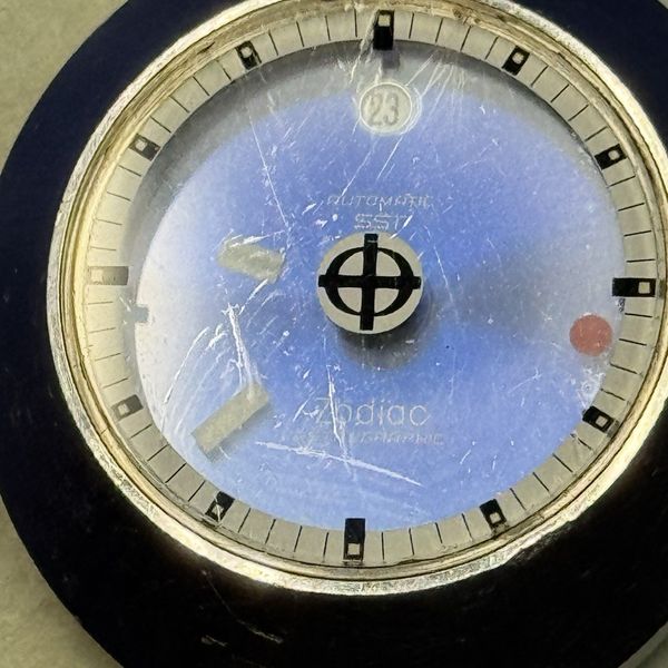 Vintage Zodiac Astrographic Men Mystery Dial Watch 40mm Automatic SST ...