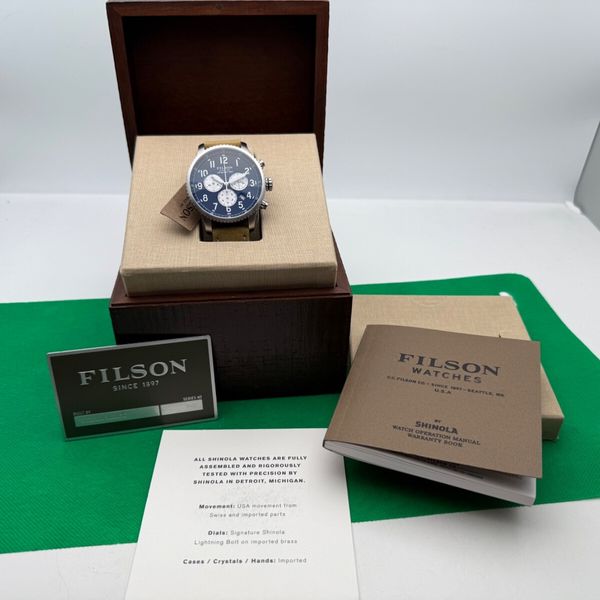 Filson Mackinaw Argonite-5030 Chronograph Watch By Shinola ...