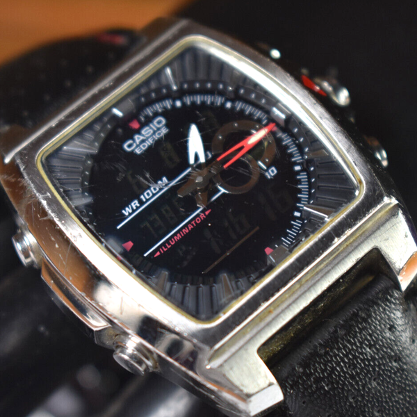 Casio EFA120L-1A1V (4334) Analog/Digital Leather Men's Watch NEW ...