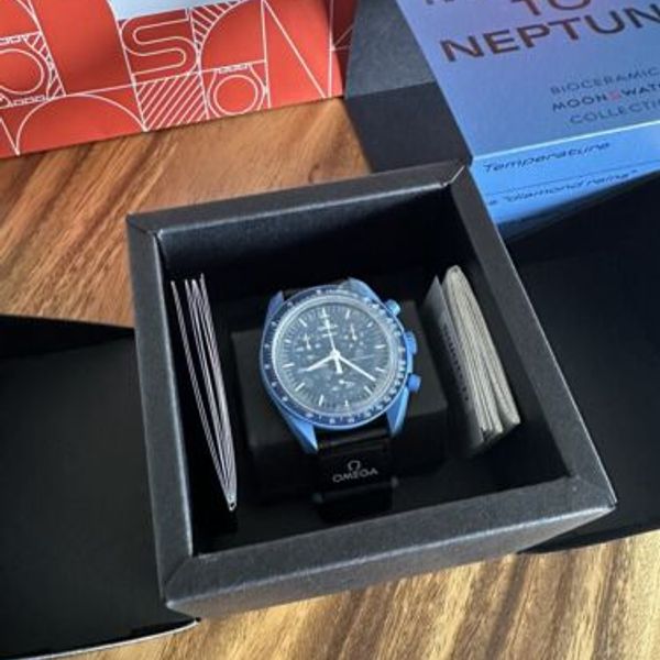 Swatch X Omega Mission To Neptune - Bioceramic Moonswatch - Brand New ...