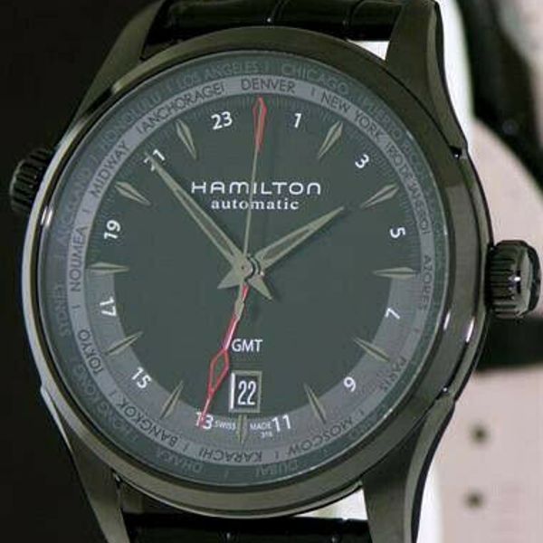 Hamilton Jazzmaster GMT Automatic watch All Black CVD/ limited edition ...