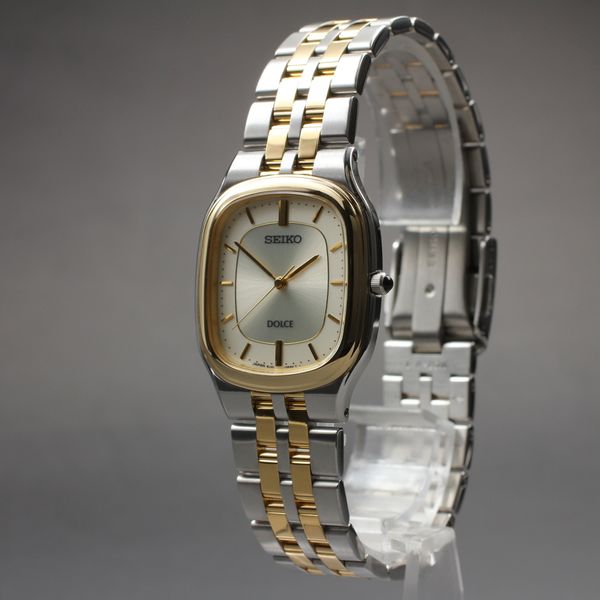 ã Near MINTã Seiko Dolce 8J41-0AA0 28mm Gold Tank HAQ Quartz Mens Watch ...