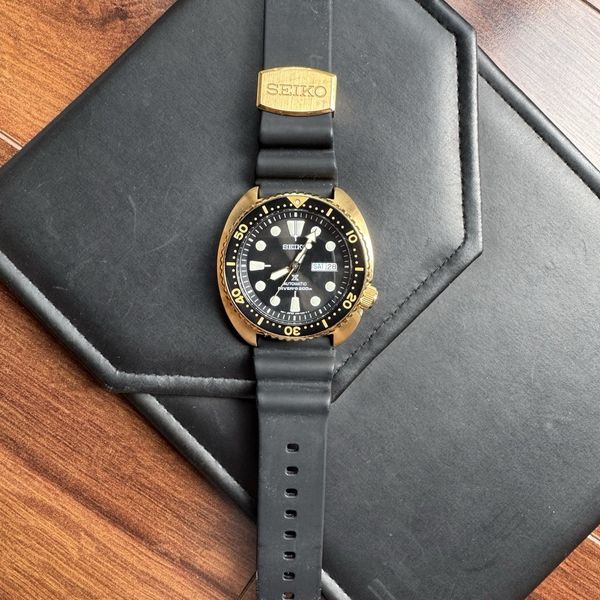 Seiko SRPC44 Golden Turtle Prospex Men Black Automatic Air Diver Watch ...