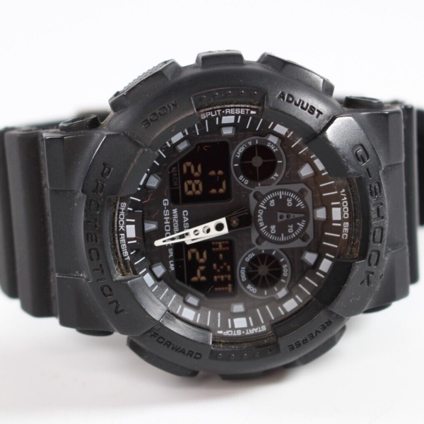 CASIO G-Shock Men's Watch GA-100 Black with New Battery | WatchCharts ...