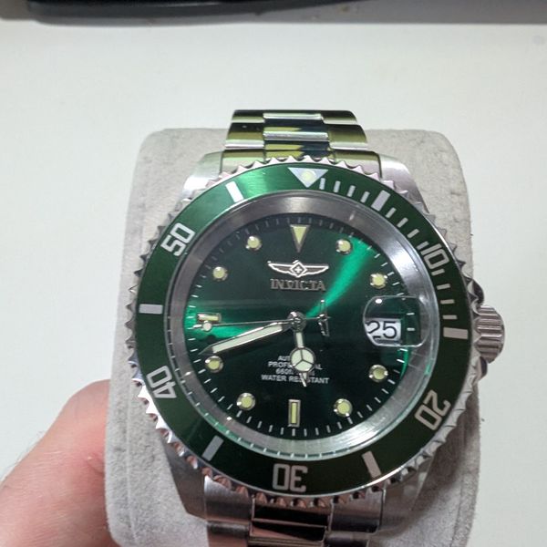 Invicta Pro Diver - Green Dial - alternate NATO and silicon straps ...