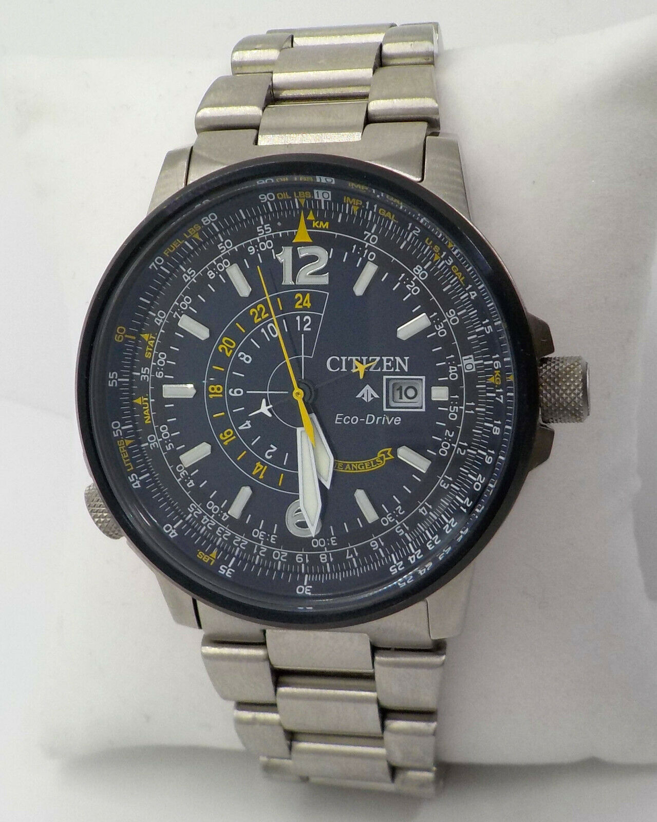 CITIZEN BLUE ANGEL PROMASTER BLUE DIAL ECO-DRIVE WATCH BJ7006-56L $475. ...