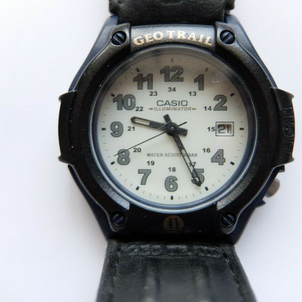 CASIO GEO TRAIL ILLUMINATOR FT-501 Quartz Japan Movement Watch Used ...