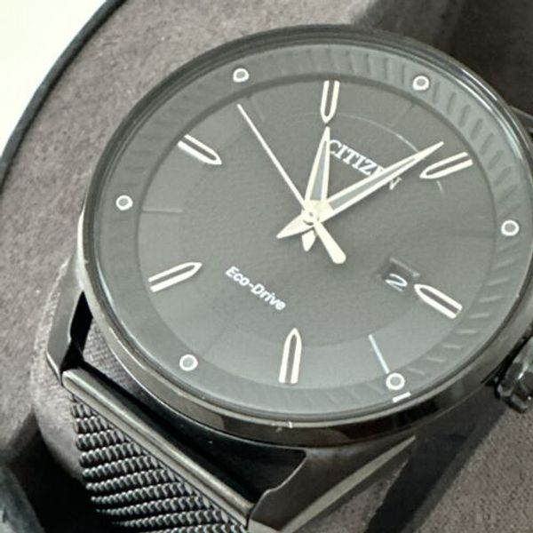 Citizen Eco-Drive CTO Men's Black Dial Milanese Bracelet Watch 42mm ...