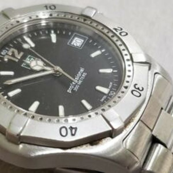 TAG HEUER 2000 SERIES PROF WK1110-1 BLACK DIAL 200M STAINLESS STEEL MENS WATCH | WatchCharts ...