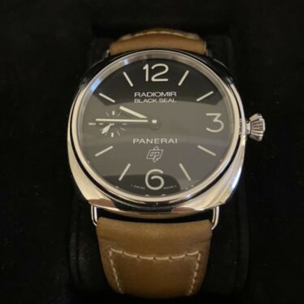 Panerai PAM 380 Radiomir 45mm Black Seal Logo Dial ~ Box Papers ...