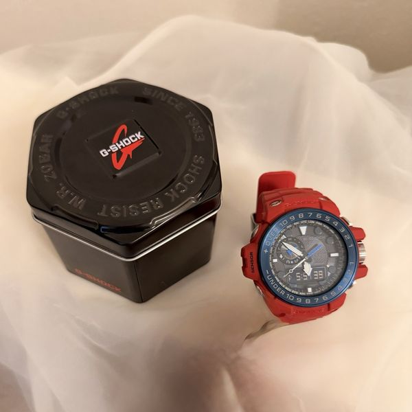 Casio G-Shock GWN-1000RD-4AJF Gulfmaster Red Triple Sensor Tough Solar ...