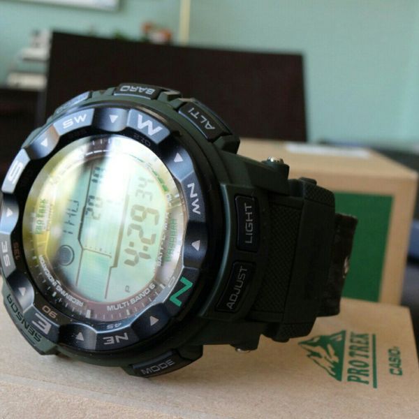 FS: Casio Protrek PRW2500B-3 ABC Solar Atomic green camo nylon strap ...