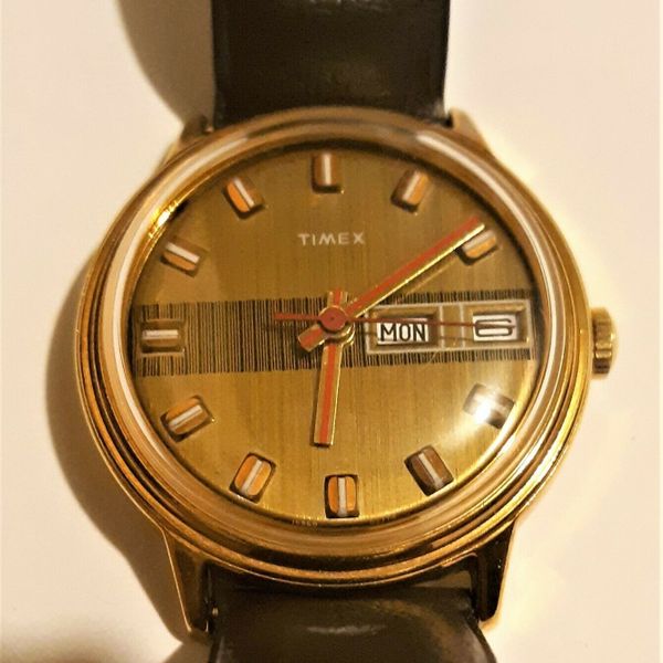 Vintage Timex 16860 02774 Watch Mechanical Day Date NM Original Working ...