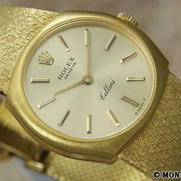 Rolex Cellini 3800 Swiss Luxury Lady 1974 Manual 18k Yellow Gold Watch ...