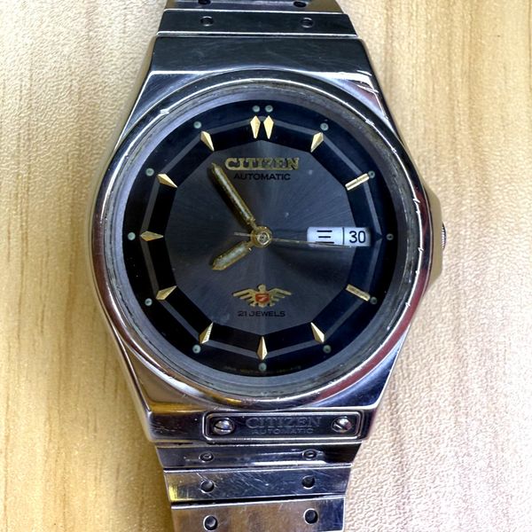 Vintage CITIZEN EAGLE Men's Watch Automatic Watch-Vertical Brushed Dial ...