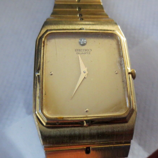 SEIKO Vintage Men's 7430-5789 Gold Tone Quartz Analog Watch ...