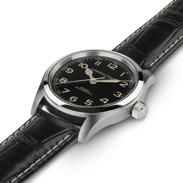 Hamilton Khaki Field Murph 38mm Automatic Black Leather Watch H70405730 ...