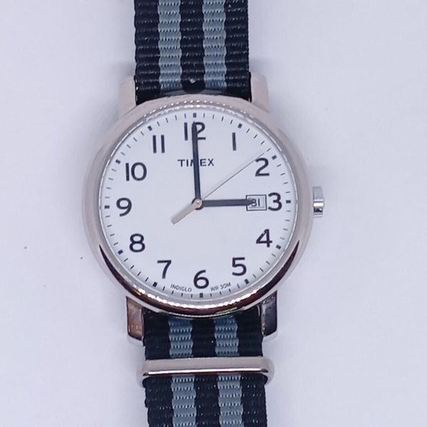 TIMEX WEEKENDER 30MM MEN'S WATCH - NEW BLACK/GRAY WEB BAND - NEW ...