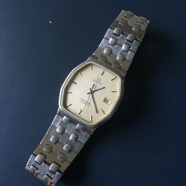 Octagonal Omega Seamaster Quartz 196.0279 Date 31x38mm 1430 Steel Men's ...