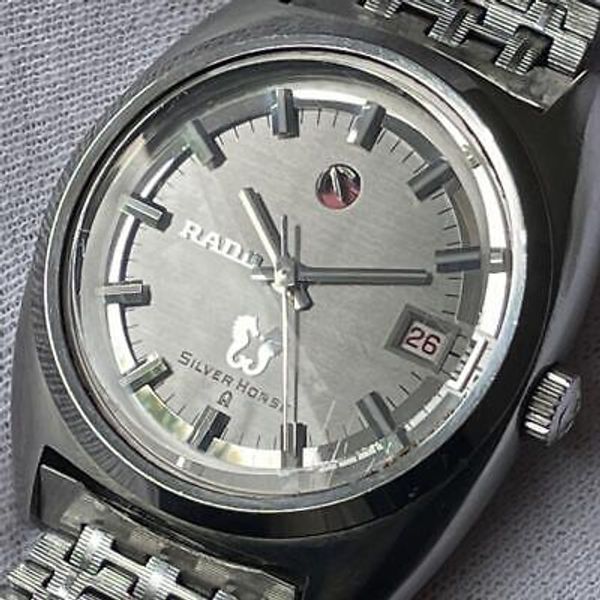 Rado Silver Horse Watch Automatic 36mm Swiss Made Vintage Mens Silver ...
