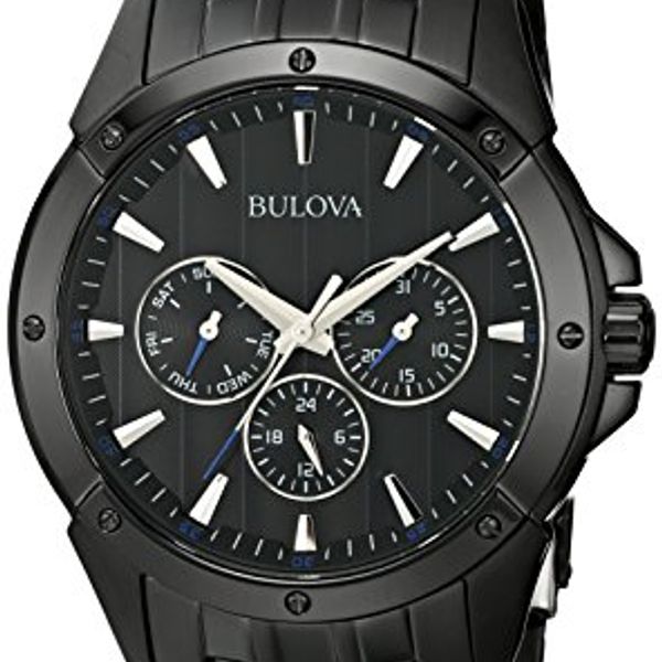 Bulova Bulova Men's 98C121 Sports Analog Display Japanese Quartz Black ...