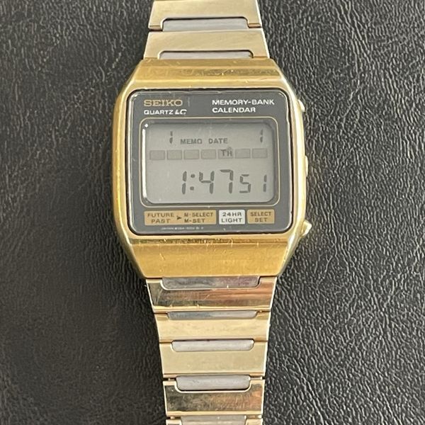 Vintage Seiko M354-5019 James Bond Moonraker Memory Bank Watch with NEW ...
