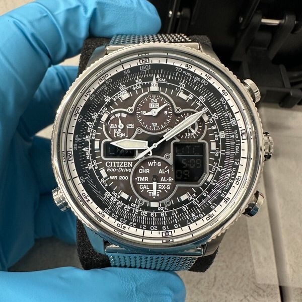 Citizen Navihawk Promaster AT Eco-Drive JY8030-83E Silver Steel Watch ...