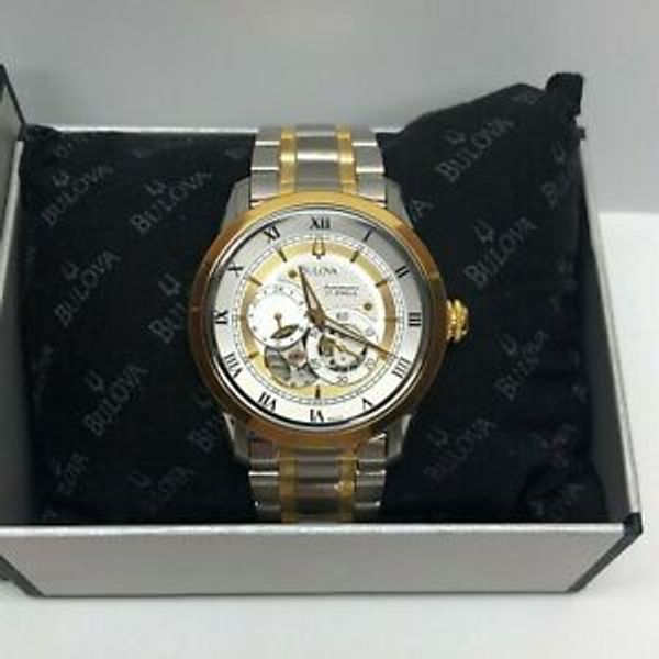【FREE SHIPPING】 Watch Bulova automatic 21 jewels two tone mens watch ...