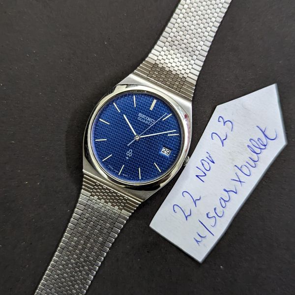 [WTS] Vintage JDM SEIKO Quartz Ref. 4122-8000 - BLUE WAFFLE TEXTURED ...