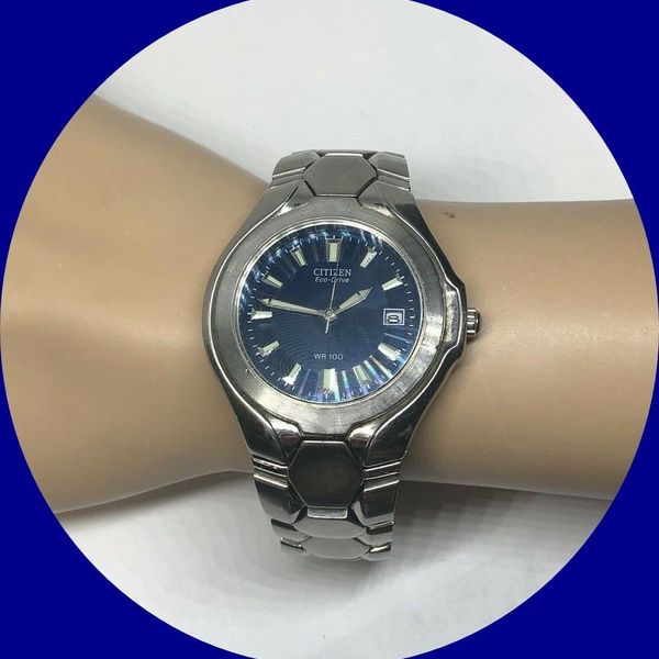 Citizen Eco-Drive Stainless Steel WR 100 Watch E110-K16385 ...