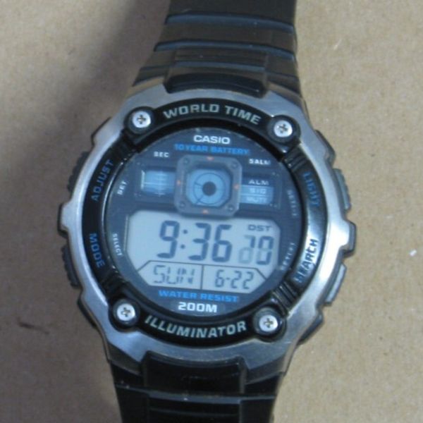 Casio Illuminator Watch Men 47mm 3199 AE-2000W Black Backlight Working ...