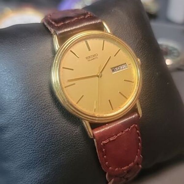 Beautiful Seiko Slim Calendar Quartz Men's Watch, GP Case, New Battery ...