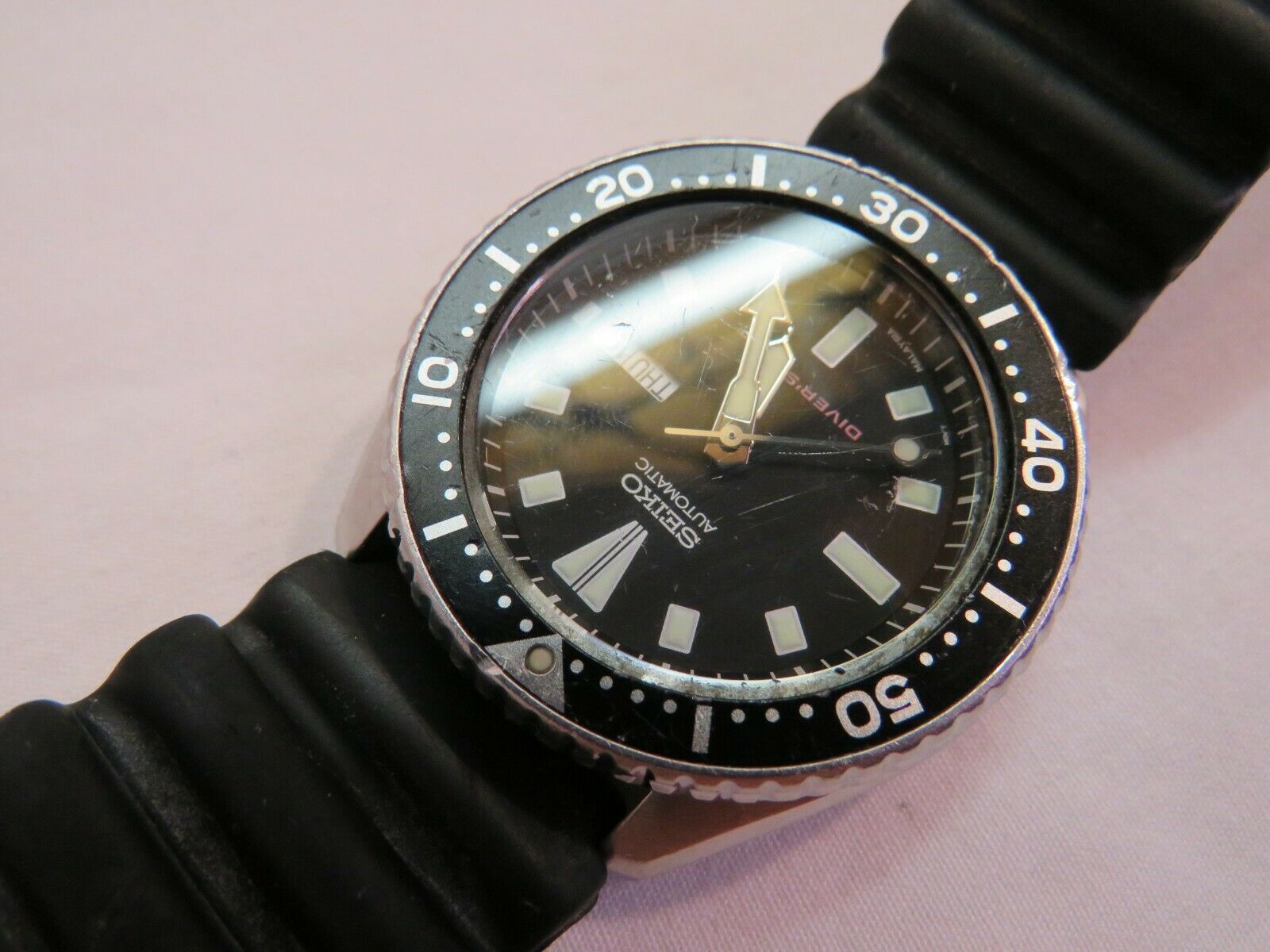 Seiko 7s26-0028 SKX173 Diver 200m Black St. Steel Scuba Diver's Watch ...