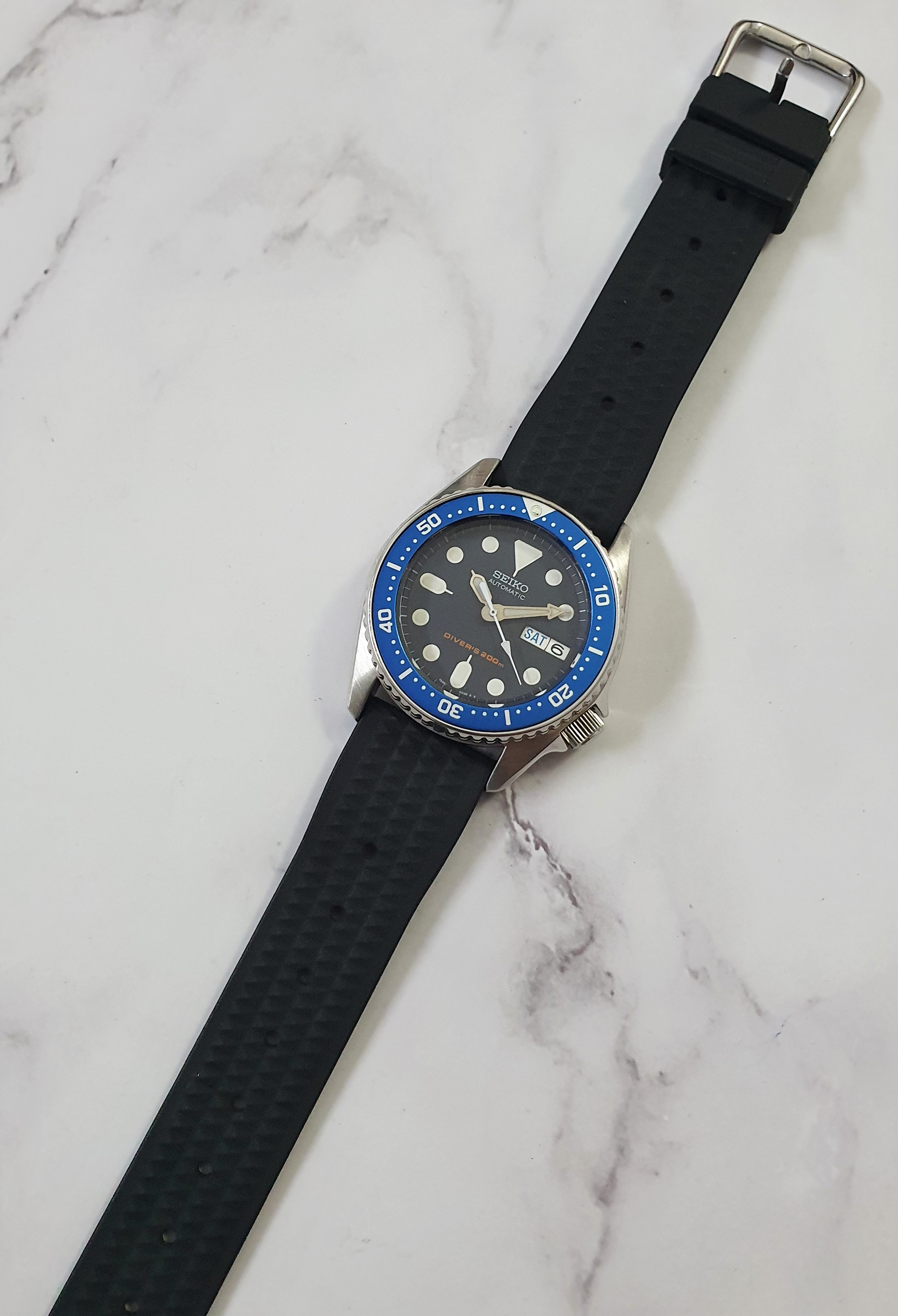 [WTS] Seiko 2000 SKX015 SERVICED Modded with Ocean Blue bezel | WatchCharts