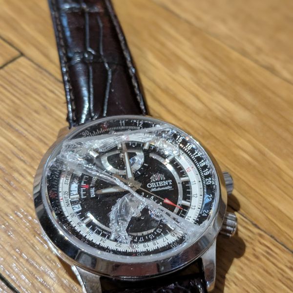 Orient Dual Time Automatic Watch - FDH00001B0 (Broken Crystal ...