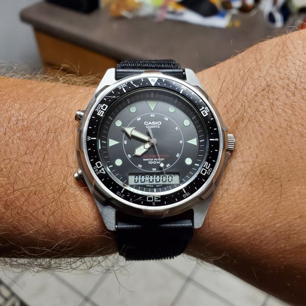 FS Casio AMW-320 Arnie black dial in good shape | WatchCharts