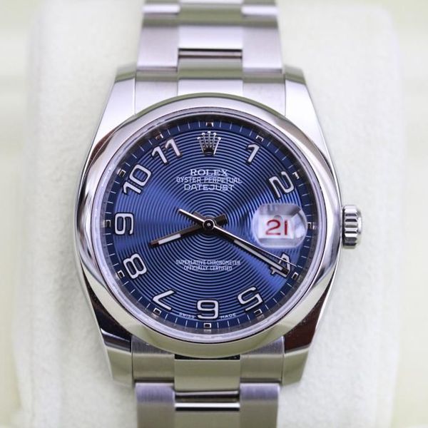FSOT: Rolex Datejust 116200 Blue Concentric Dial ** M Serial ...