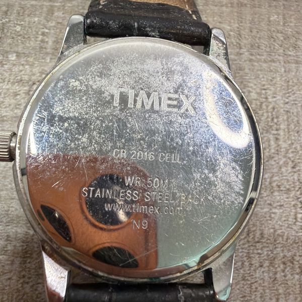 Timex Indiglo Mens Watch 36mm Silver Tone Date WR50M | WatchCharts ...