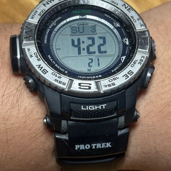 Casio PRW3500-1 (3414) Protrek Triple Sensor Solar Men's Watch Black ...