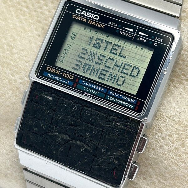 Casio DBX-100 Calculator Data Bank Digital Vintage Men's Watch ...