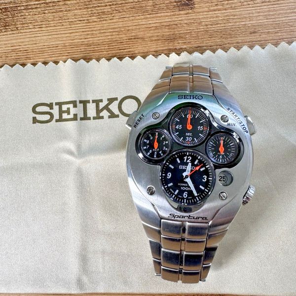 Seiko Sportura SLQ017 Kinetic Watch 9T82-0ADO Limited Edition Box ...